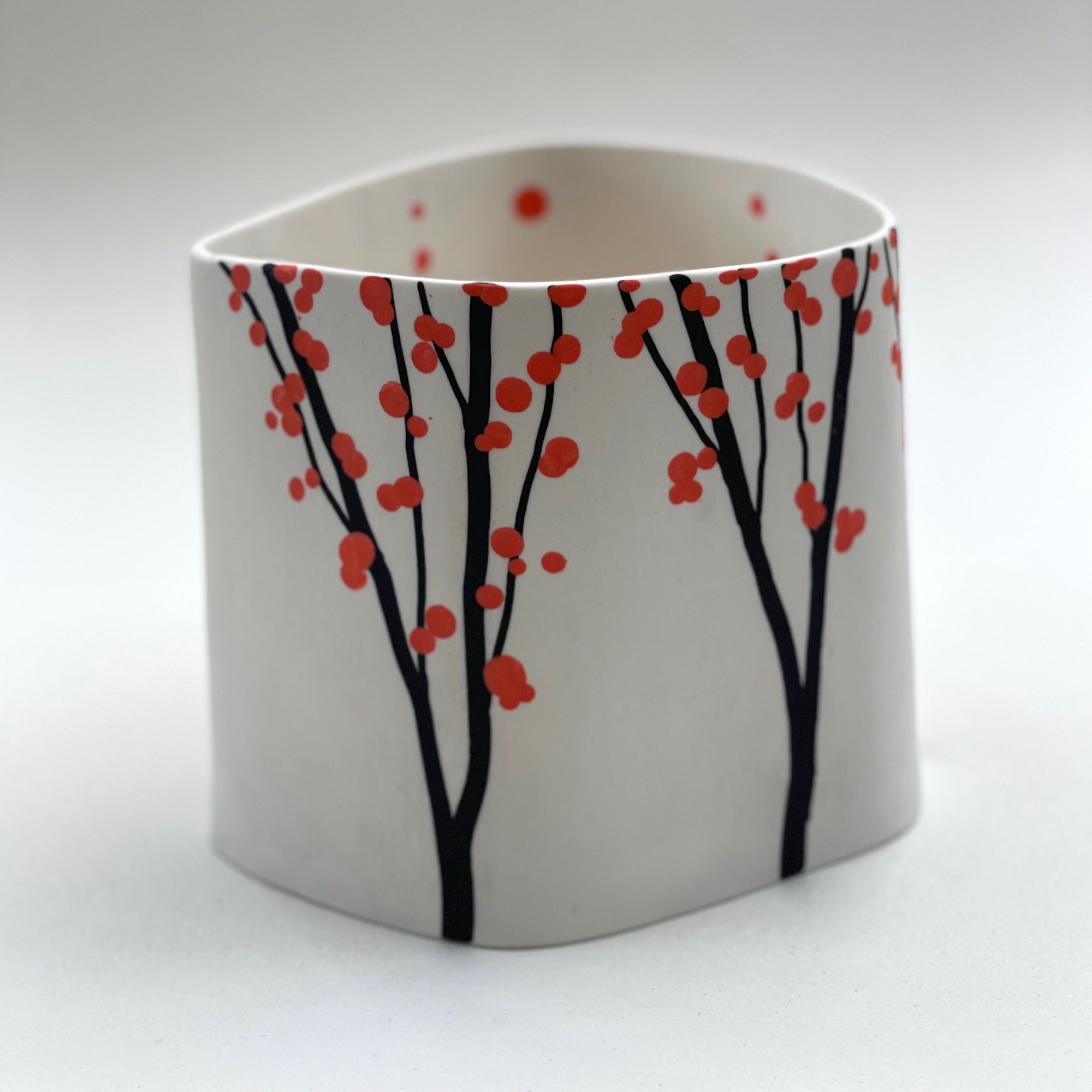 Short Cherry Tree Vessel by Carol Sinclair | Byard Art