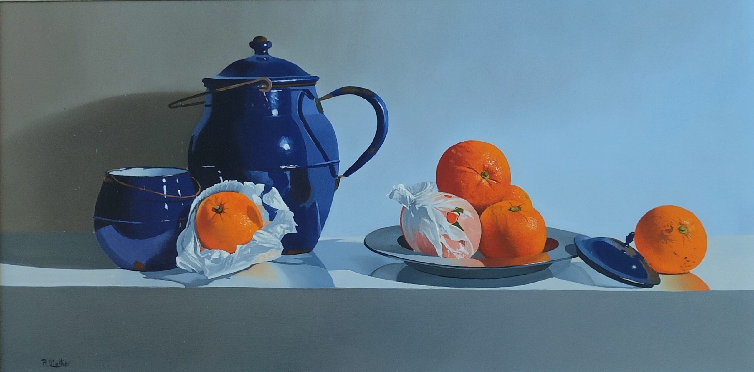 Blue Pot with Seville Oranges by Rob Walker | Byard Art